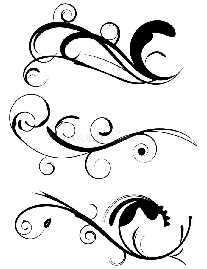 Double Vine Flourish stock vector. Illustration of vines - 26614746