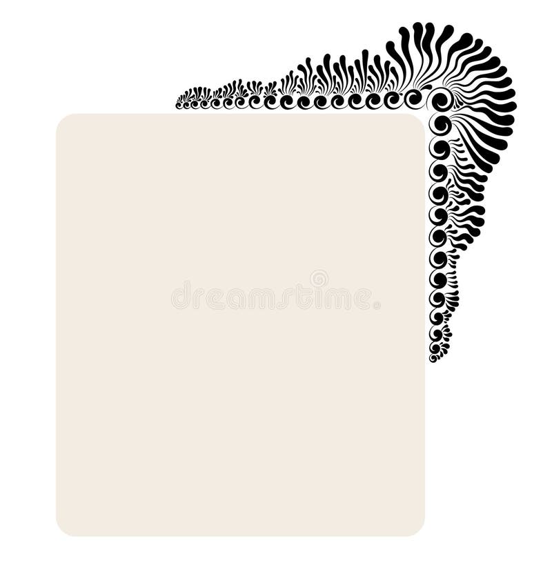 Decorative flower frame stock vector. Illustration of pattern - 107167692