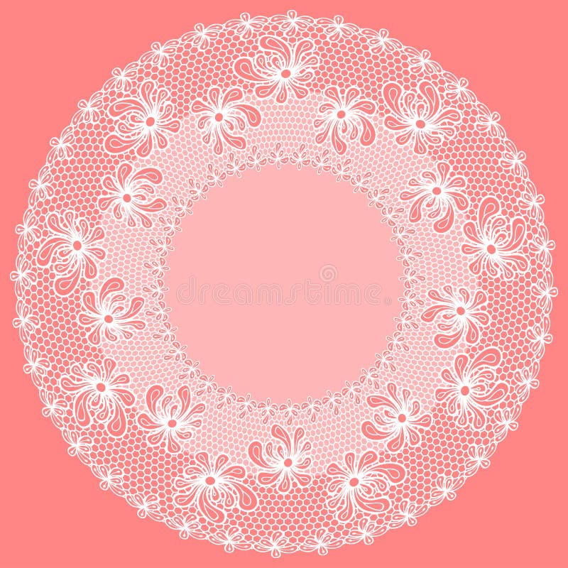 Lacy frame stock vector. Illustration of napkin, frame - 27525836