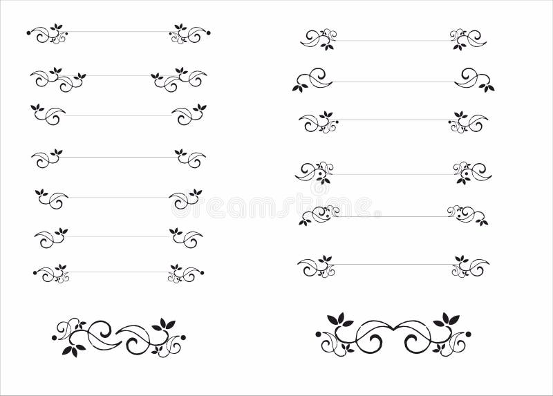 Decorative Separator Line with Heart and Note Stock Vector ...