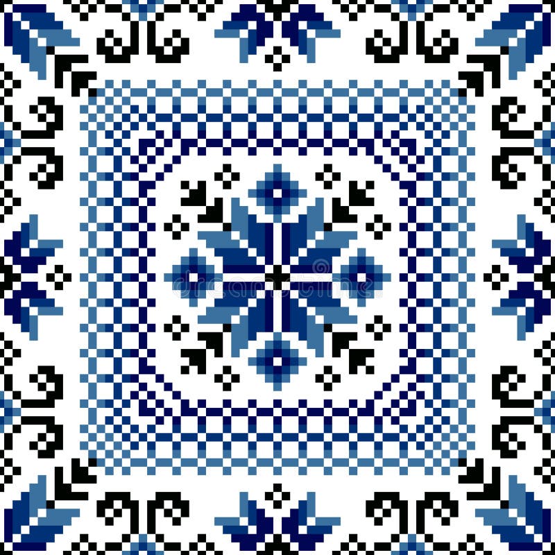 Decorative Folk Inspired Symmetrical Design Stock Illustration ...