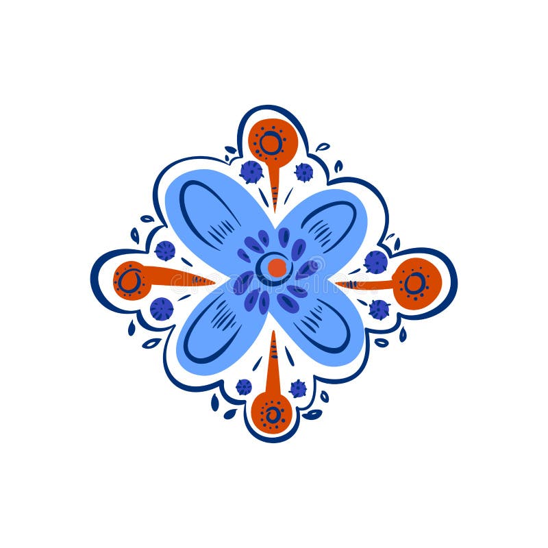 Folk Pattern Element. Eastern European Print Stock Illustration ...