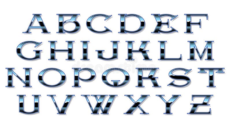 Decorative Font.Custom Vector Alphabet. Stock Illustration ...