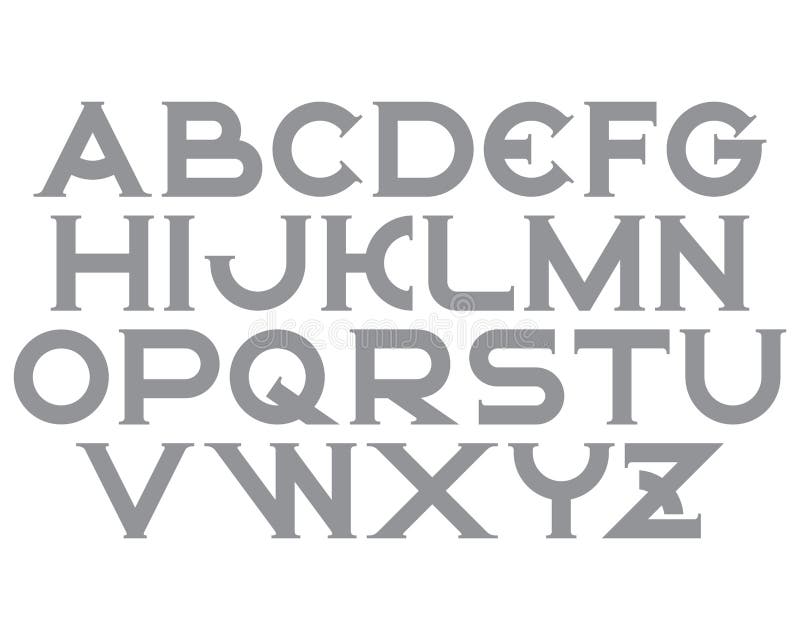 Decorative Font.Custom Vector Alphabet. Stock Illustration ...