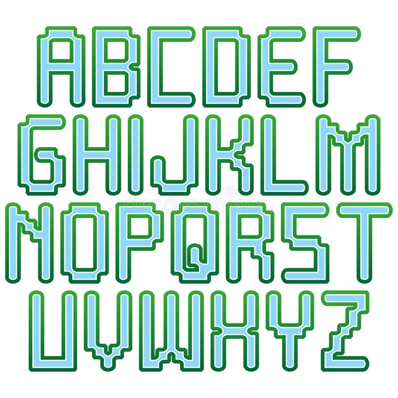 Decorative Font.Custom Vector Alphabet. Stock Illustration ...