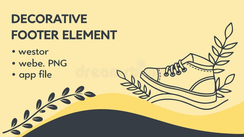 Decorative Footer Element, Website Design, and Graphic Resource Vector ...