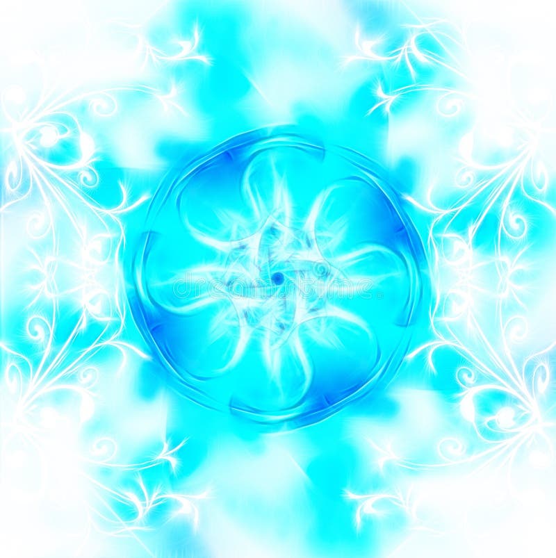 Decorative Fractal Wallpaper - Intricate Patterns of Blue Light Stock ...