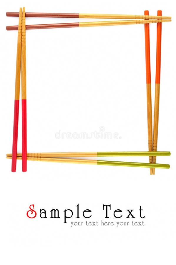 Decorative Frame of Bamboo Chopsticks Stock Image - Image of japan ...