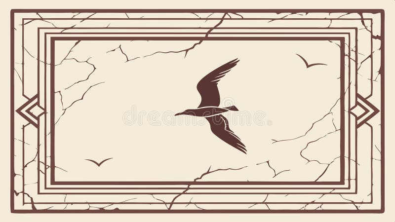 Decorative Frame with Bird, Ornamental and Artistic Border Vector ...