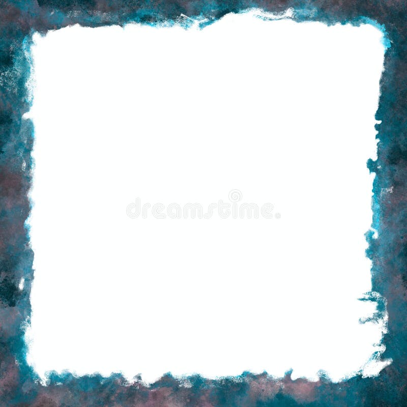Decorative Frame Border - Window - Torn Edges with Stains - Turquoise ...