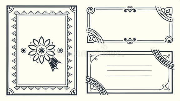Decorative Frame Borders, Design Templates and Layout Art. Vector ...