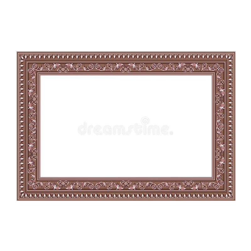 Decorative Frame of Bronze Color Stock Vector - Illustration of ...