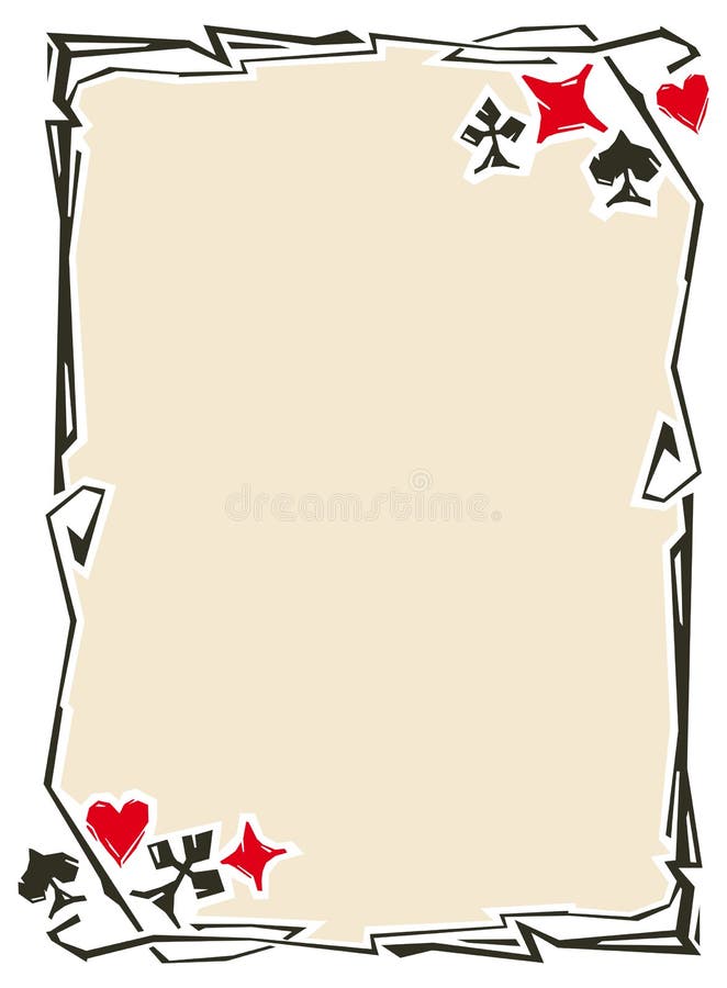Decorative Frame with Card Suits. Stock Illustration - Illustration of ...