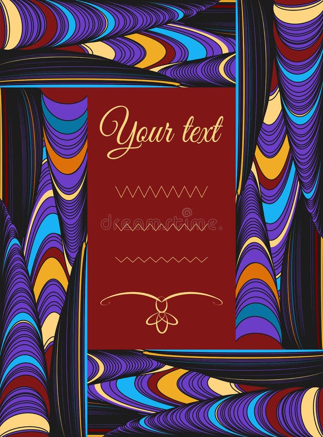 Decorative Frame with Complex Large Ornament of Threads and Knots ...