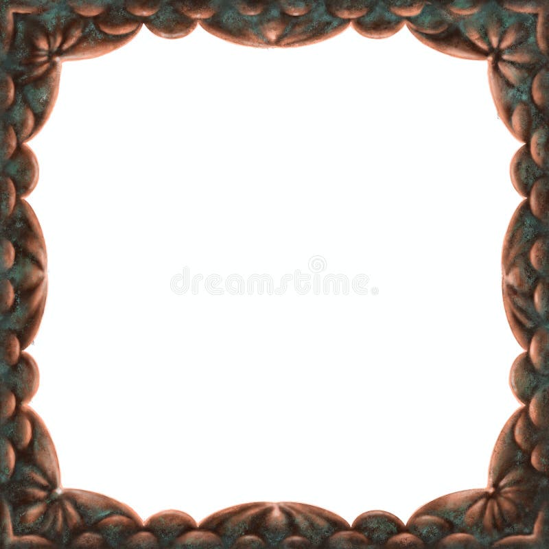 Decorative Frame Border - Copper and Patina Stock Illustration ...