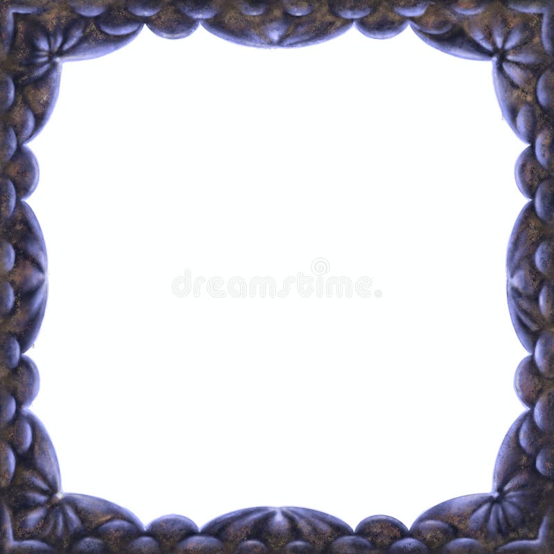Decorative Frame Border - Window - Dark Blue Stock Image - Image of ...