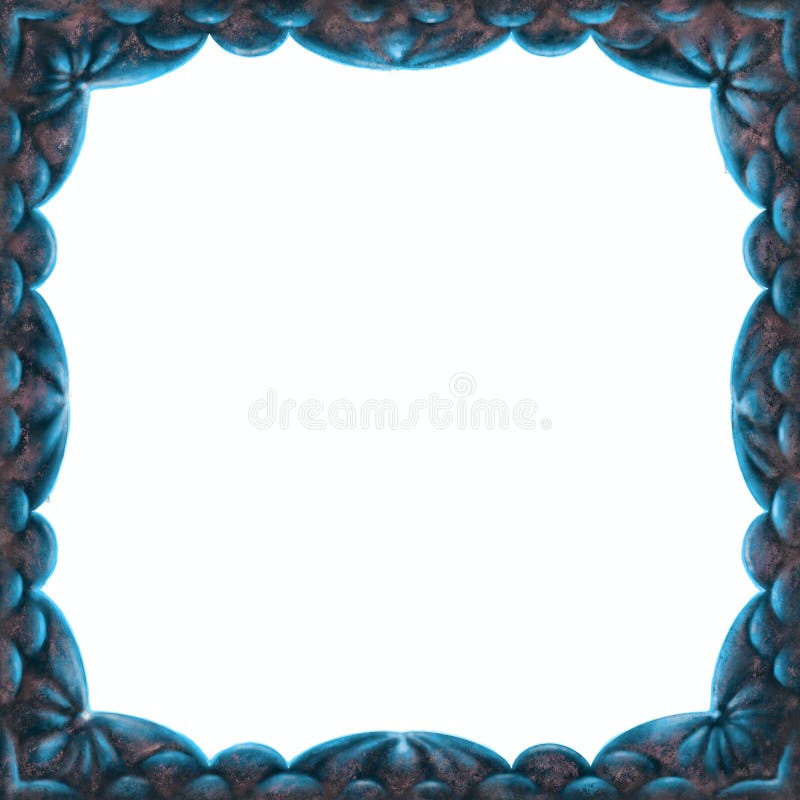 Decorative Frame Border - Window - Strong Blue Stock Photo - Image of ...