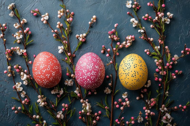 A Decorative Frame with Easter Symbols, Colorful and Festive, Design ...