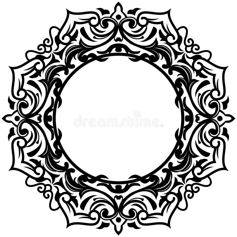 Decorative Frame Elegant Vector, Laser Cutting and Engraving. Stock ...