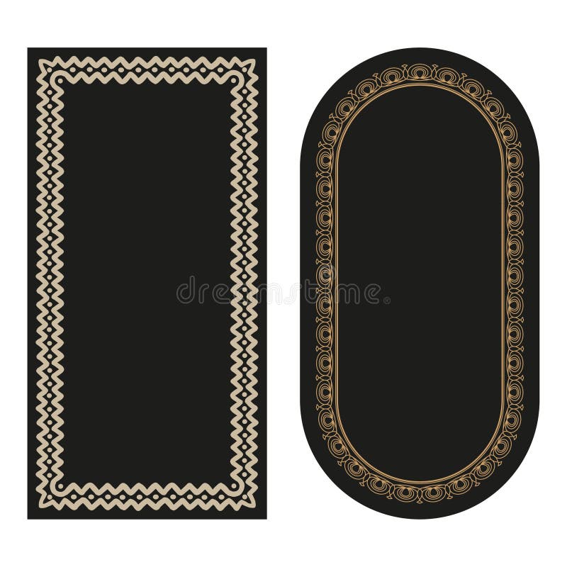 Rectangular Shape Border Elements Vector Illustration Stock ...