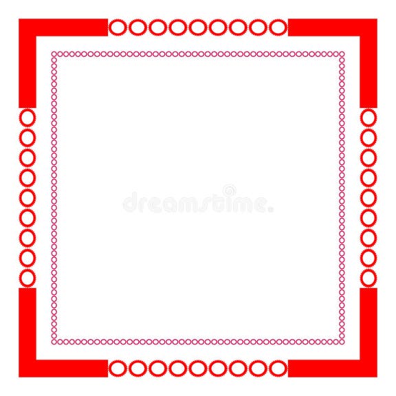 Decorative Frame with Gears and Rectangular Border Design Element Stock ...