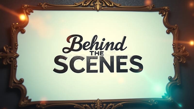 Decorative Frame Highlighting the Words Behind the Scenes Stock ...