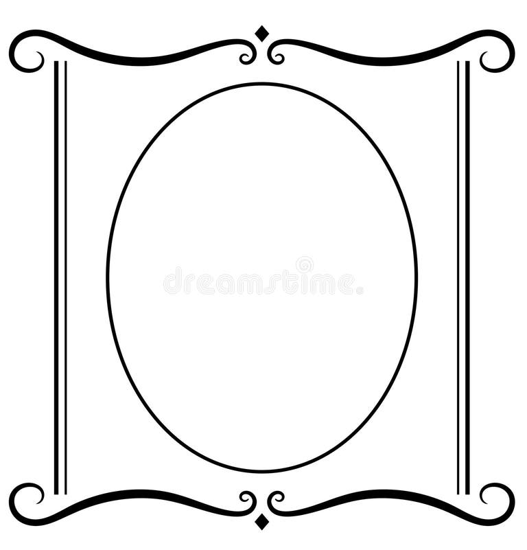 Oval Decorative Frame Drawing Stock Illustrations – 5,522 Oval ...