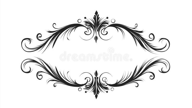 Decorative Frame Monogram Border. Template Signage, Logos and Labels ...