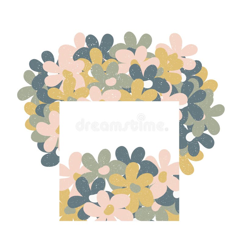 Decorative Frame in Neutral Colors. Unique Design for Greeting Cards ...
