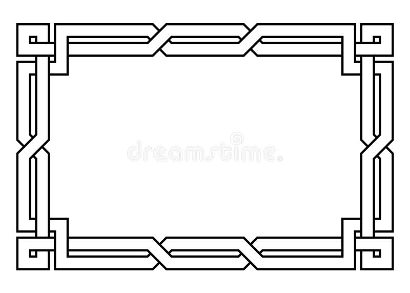 Decorative Frame in Roman Style with Celtic Ornament, Border with ...