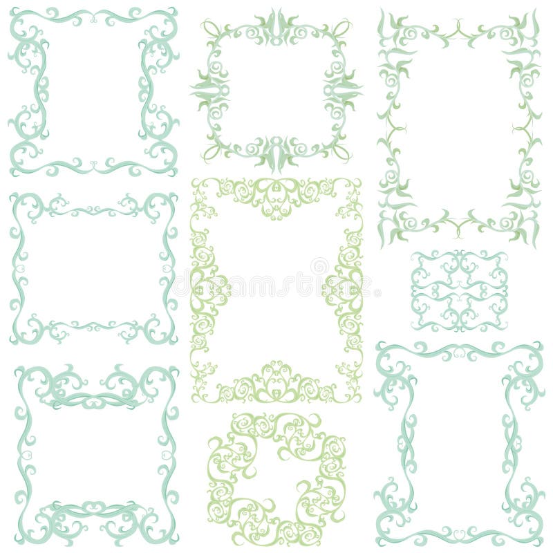 Decorative frame set III stock vector. Illustration of frame - 4220865