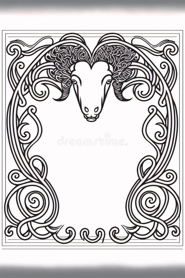 Decorative Frame with Sheep, Element for Design. Vector Illustration ...