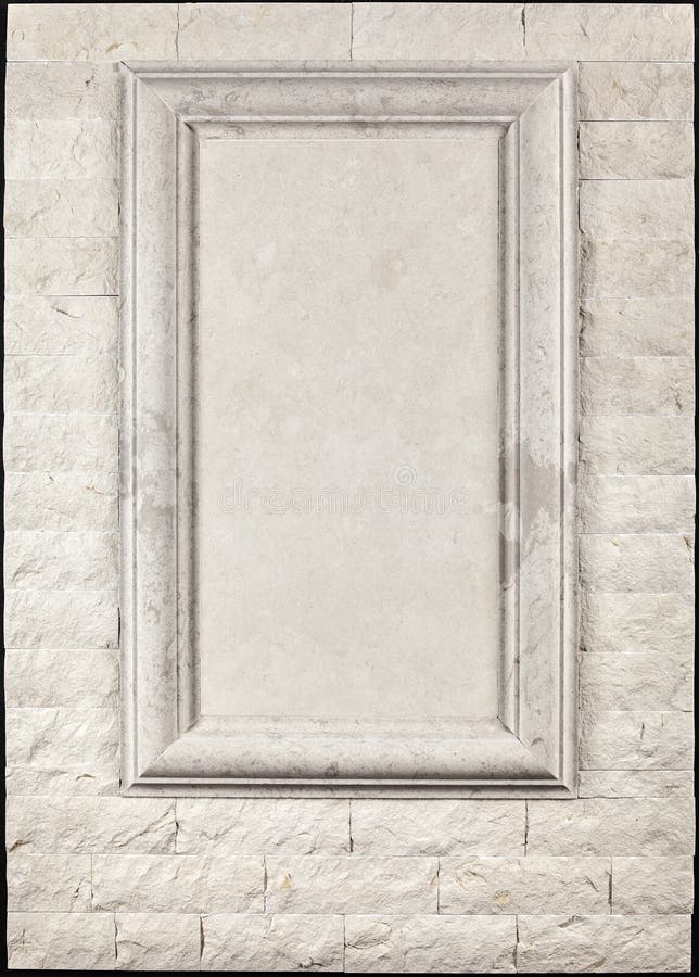 Decorative Frame of Stone and Stone Wall Stock Image - Image of element ...