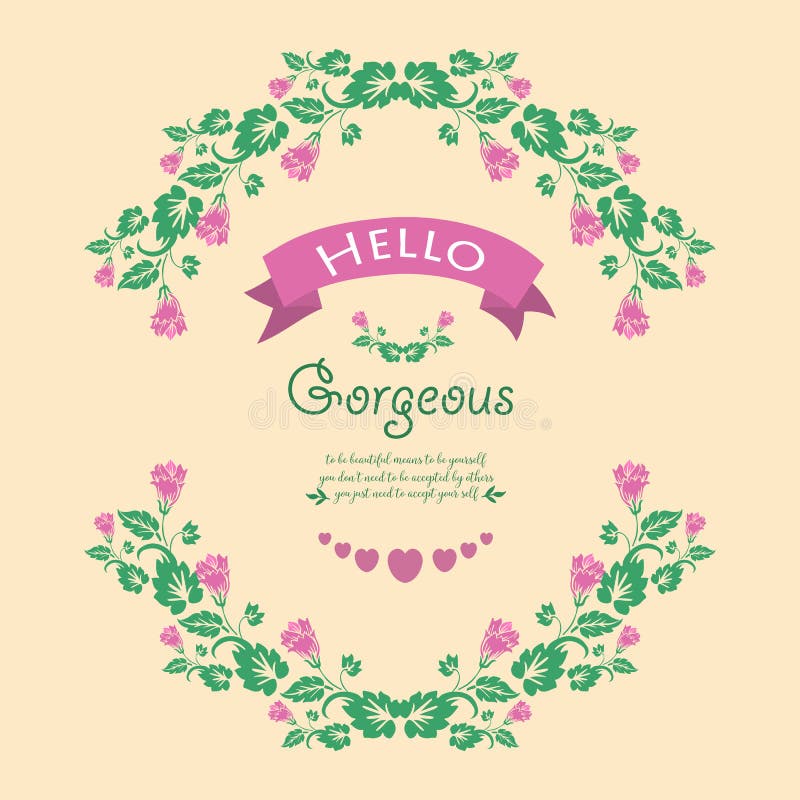 Decorative Frame with Unique Pattern of Leaf and Pink Wreath, for ...