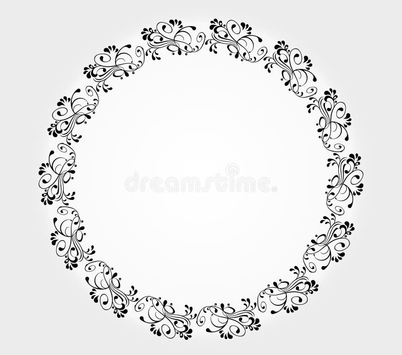 Black scroll Frame stock vector. Illustration of abstract - 8873001