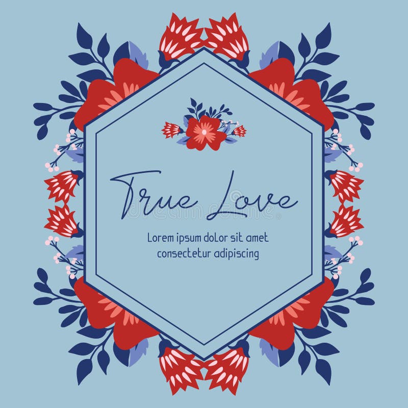 Decorative Frame with Vintage of Leaf and Red Wreath, for Elegant True ...