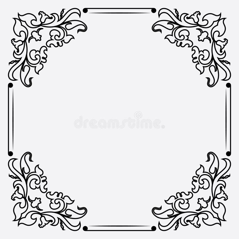 Decorative Frame in Vintage Style. for Registration of Invitation ...