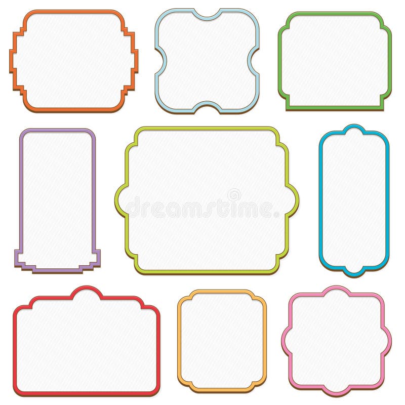 Cute frames stock vector. Illustration of heart, ribbon - 17691958