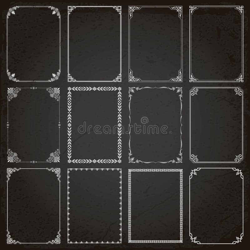 Decorative Frames and Borders Set Vector Stock Vector - Illustration of ...