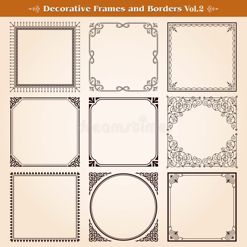 Decorative Frames and Borders Stock Vector - Illustration of decoration ... Decorative Frames and Borders Stock Vector - Illustration of decoration ...