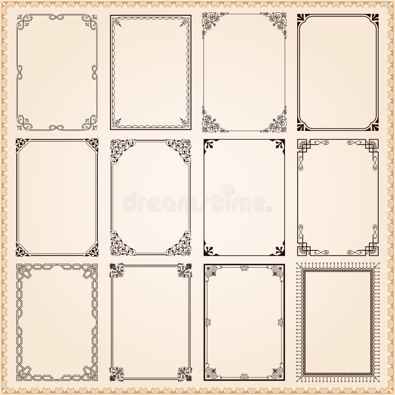 Decorative Frames and Borders Stock Vector - Illustration of design ...