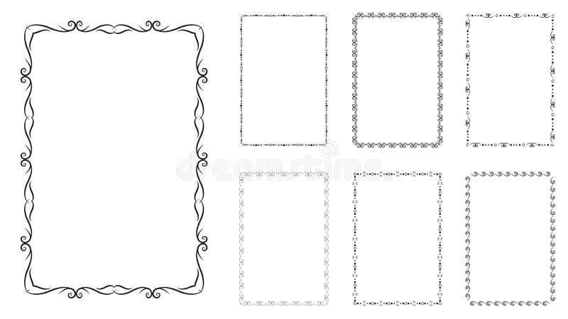 Decorative Frames and Borders Set Vector Illustrations Stock Vector ... Decorative Frames and Borders Set Vector Illustrations Stock Vector ...