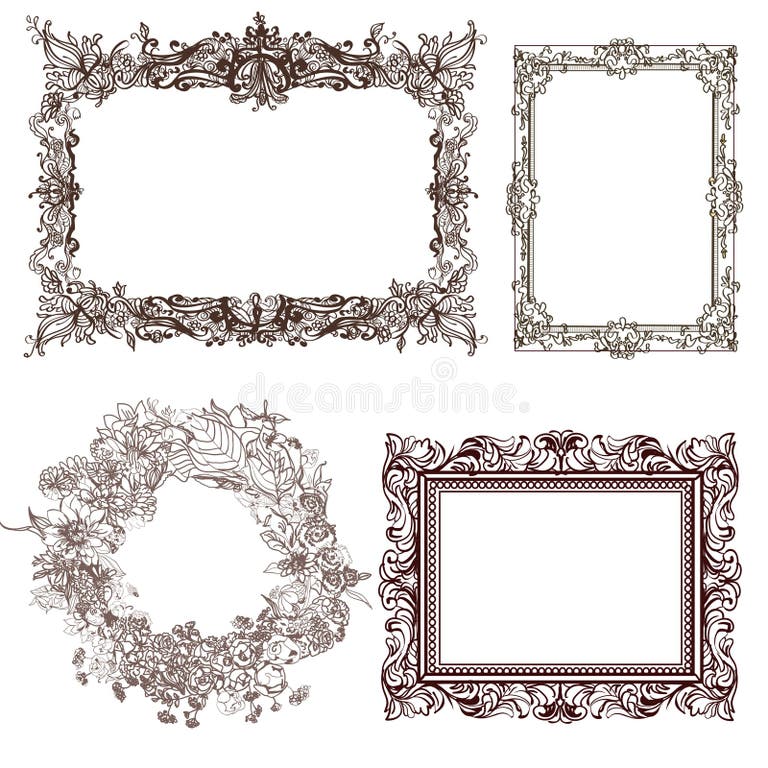 Decorative frames stock illustration. Illustration of isolated - 61401628