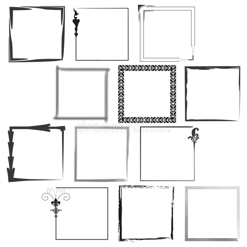 Decorative Frames Set. Stylish Borders Design. Vector Illustration. EPS ...