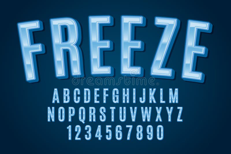 Decorative Freeze Font and Alphabet Vector Stock Vector - Illustration ...