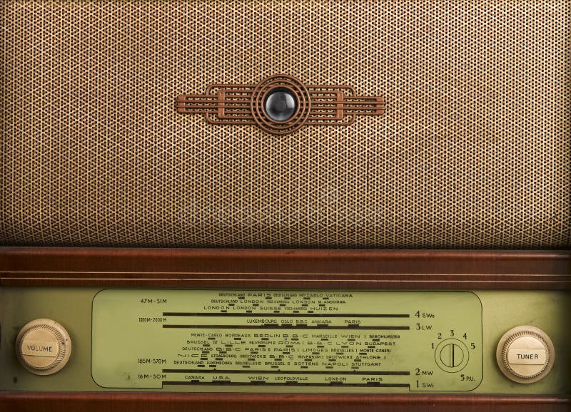 Old vintage radio detail stock photo. Image of gramme - 10170830