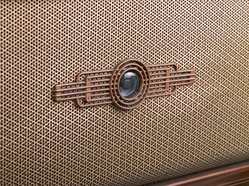 Decorative Front Panel of an Old Radio Stock Illustration ...
