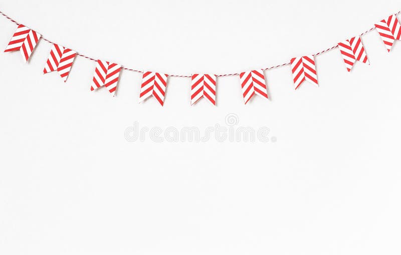 Decorative Garland, Banner with Flags on a Light Background, Free Space ...