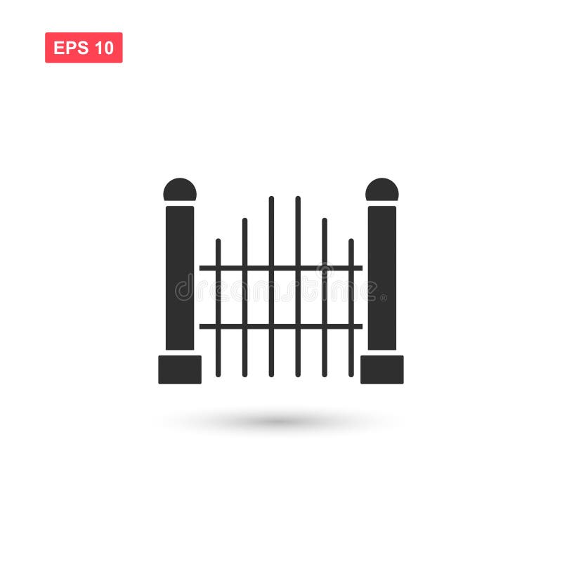 Decorative Gate Icon Vector Design Isolated 6 Stock Vector ...