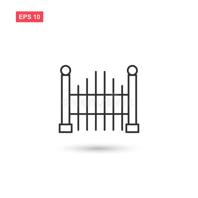 Decorative Gate Icon Vector Design Isolated 5 Stock Vector ...